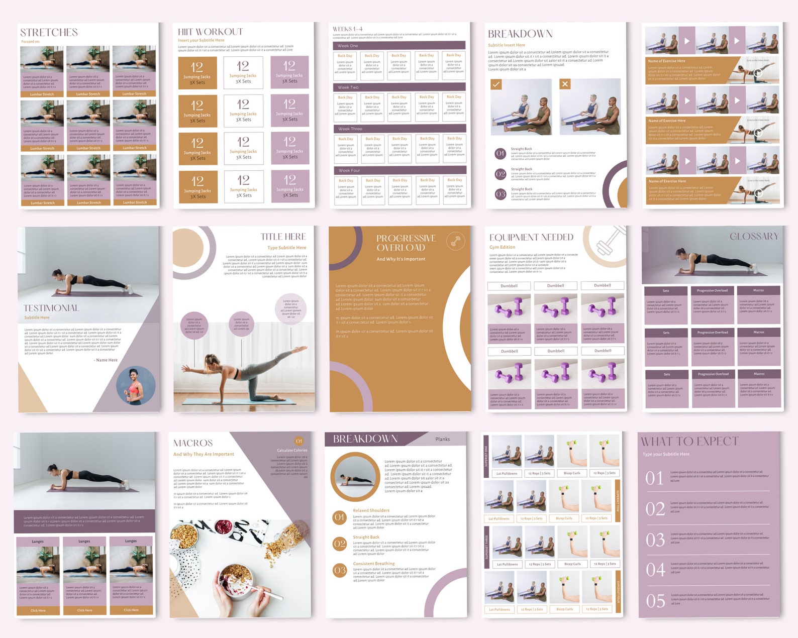 Fitness Ebook Template Fitness Program Planner Fitness | Etsy