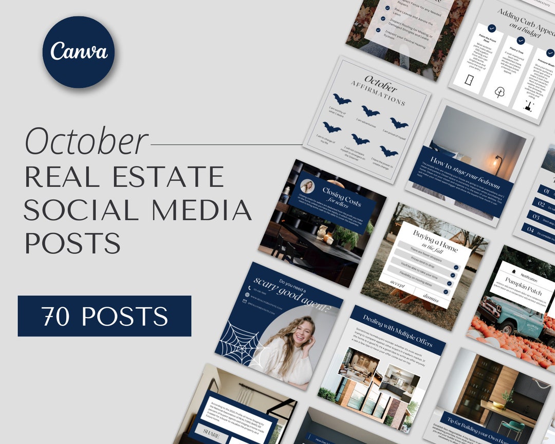 October Real Estate Agent Social Media Posts | Real Estate Instagram ...