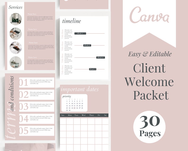 Client Welcome Packet Client Onboarding Packet New Client | Etsy