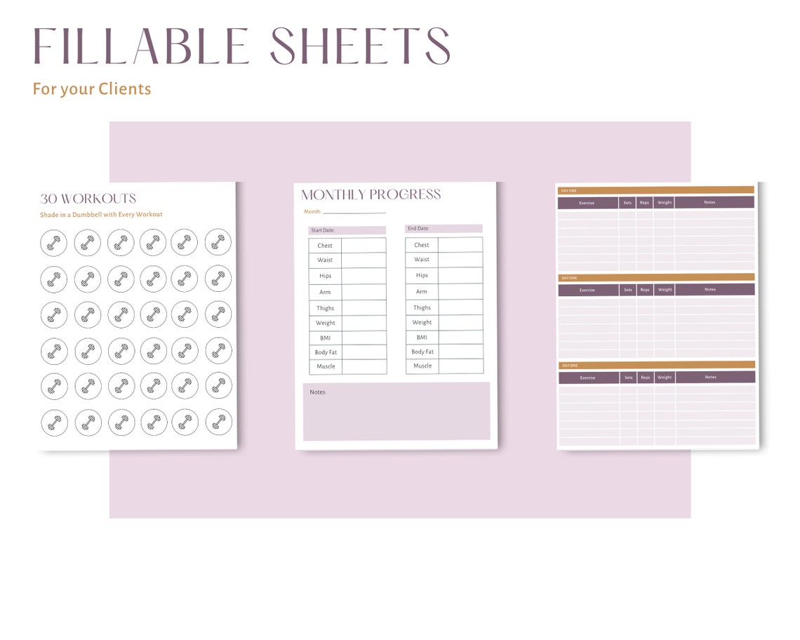 Fitness Ebook Template Fitness Program Planner Fitness | Etsy