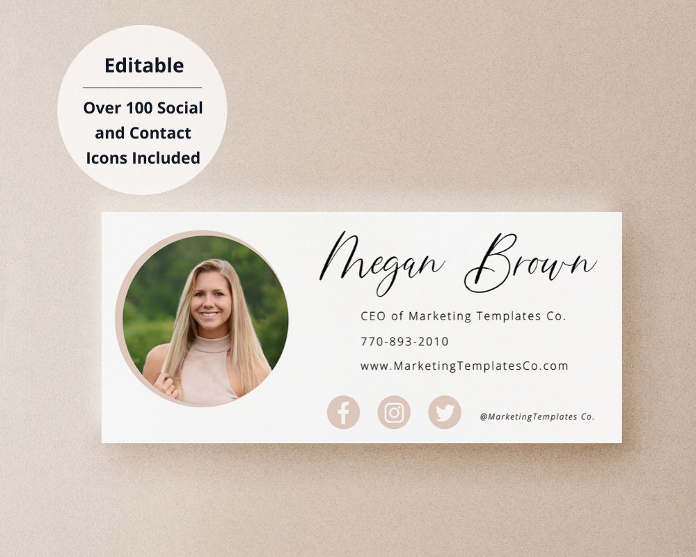 Email Signature Template Email Marketing Small Business - Etsy
