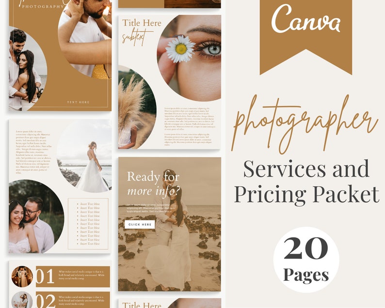 Photography Pricing and Services Packet Photographer Welcome - Etsy
