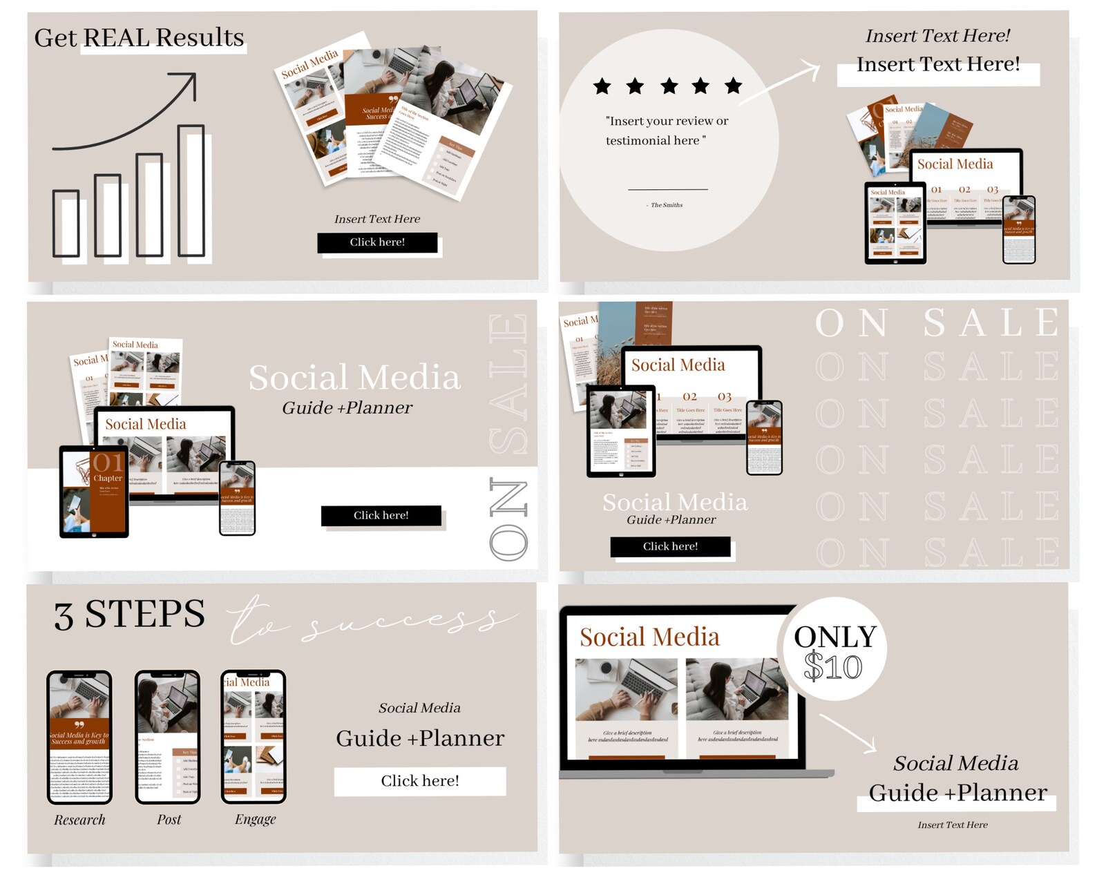 Facebook Ad Templates for Ebooks Social Media Template | Etsy