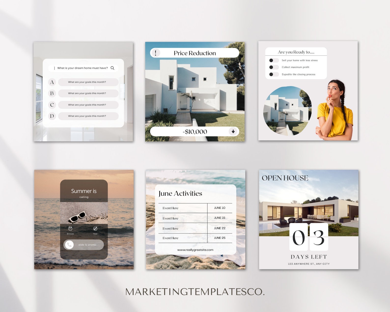 June Real Estate Agent Social Media Posts With Captions Real Estate ...