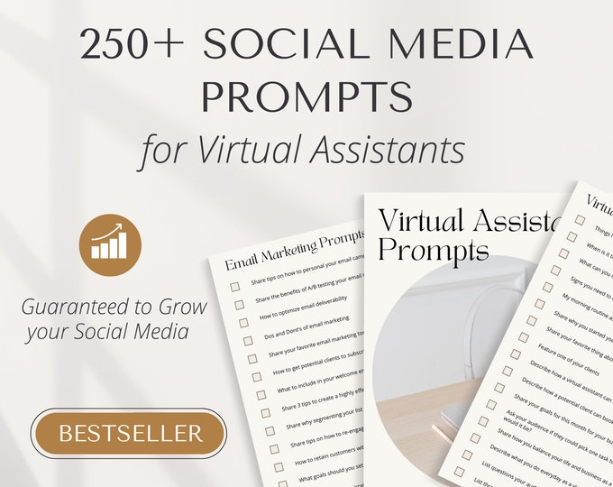 Social Media Content Ideas for Virtual Assistant Virtual - Etsy