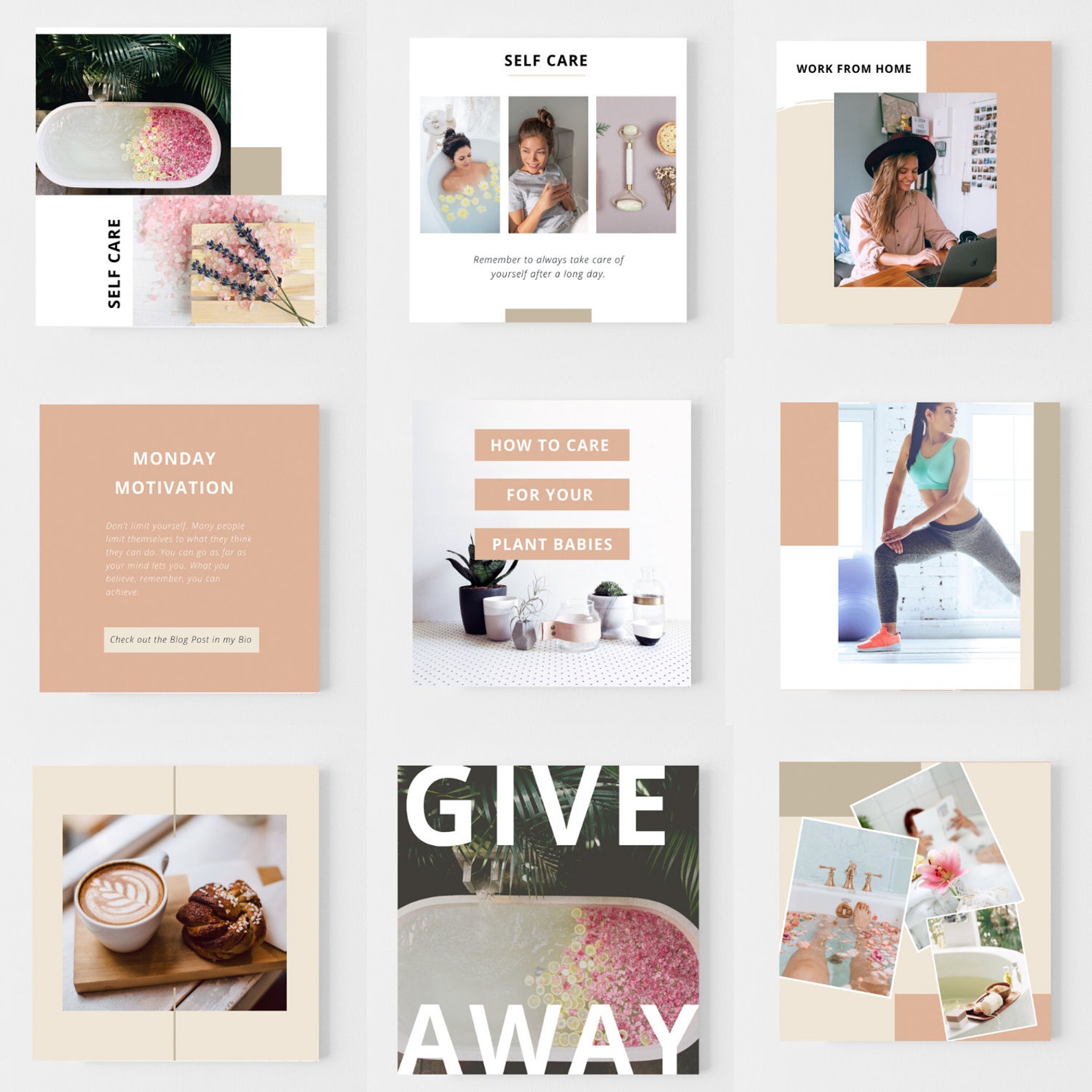 Editable Instagram Post Templates Instagram Story Templates - Etsy