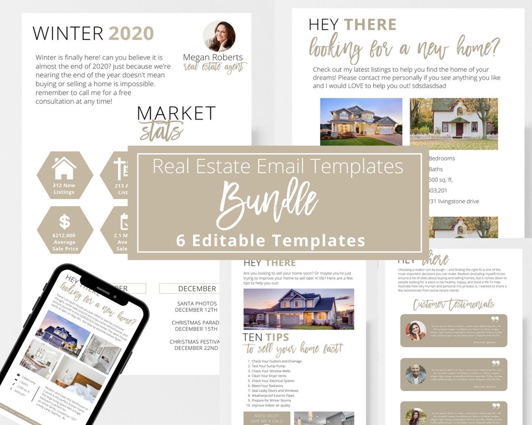 Real Estate Email Templates for Mailchimp | Editable Newsletter | Real ...