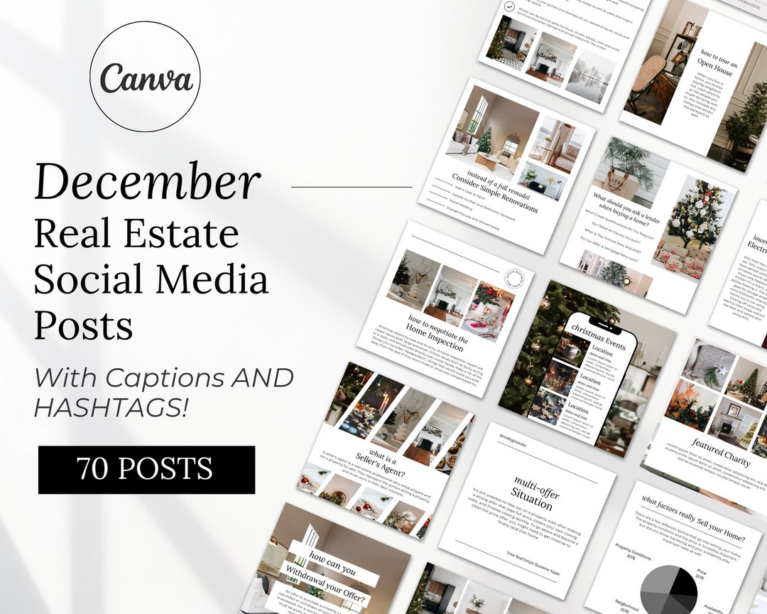 December Real Estate Agent Social Media Posts With Captions | Real ...
