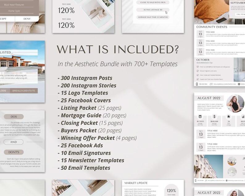 Real Estate Agent Marketing Templates Bundle Realtor - Etsy