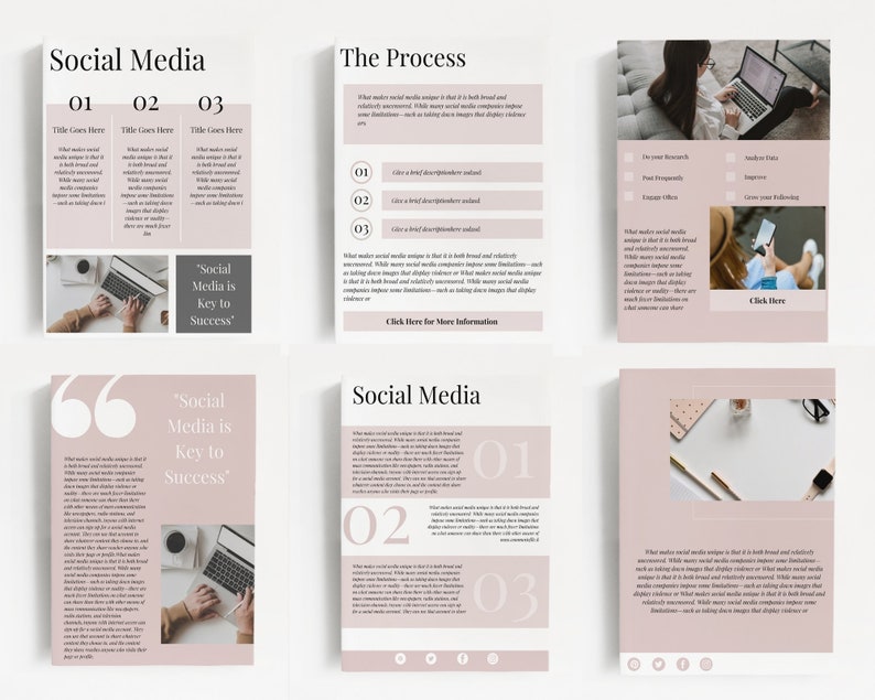 Canva Ebook Template Editable Workbook Template Blogger Etsy