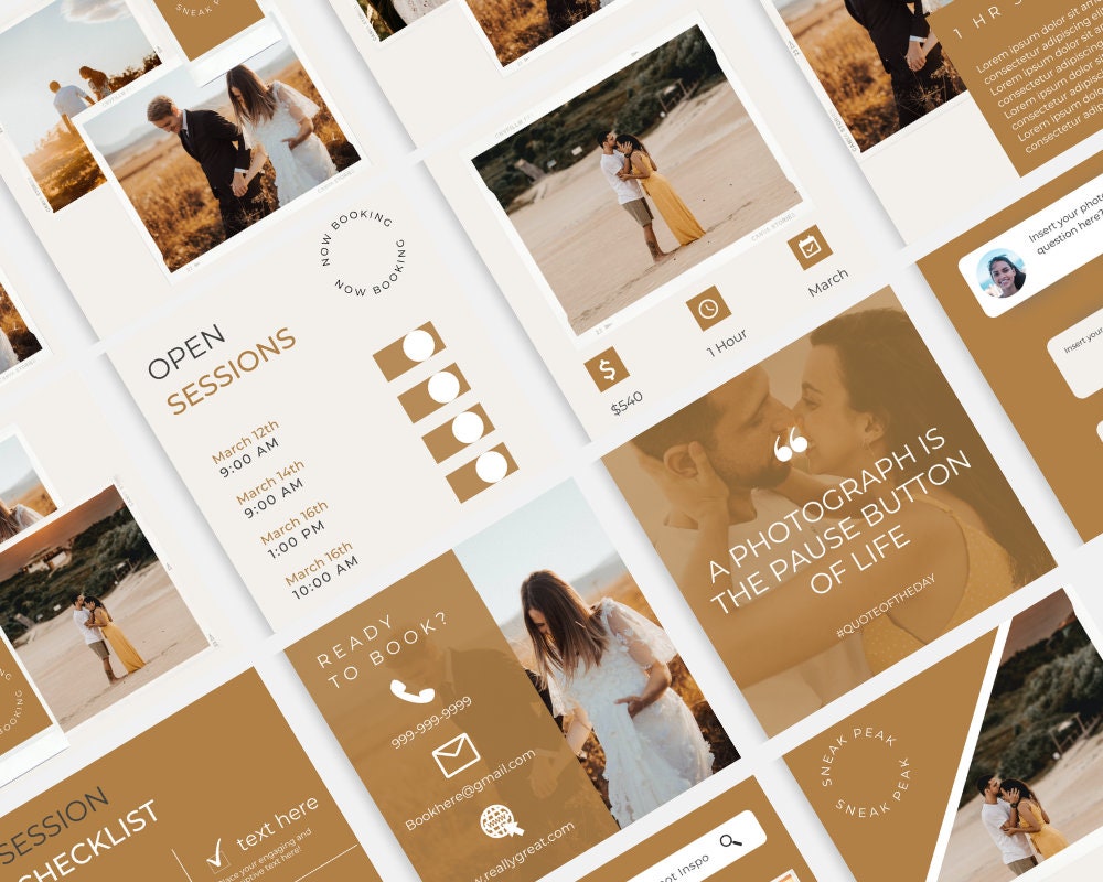 Social Media Posts for Photographers photographer Marketing - Etsy