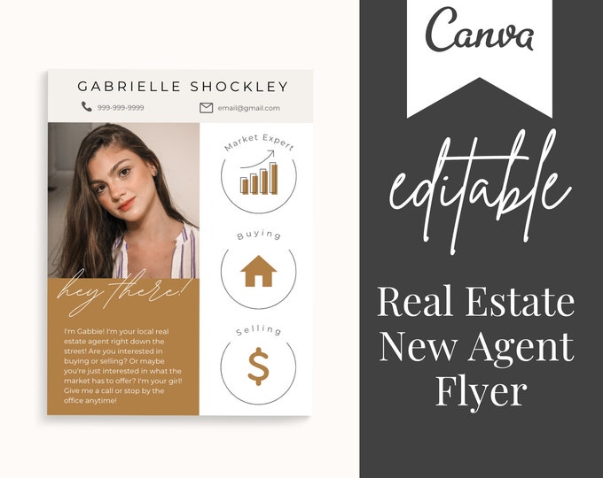 New Real Estate Agent Flyer Neighborhood Agent Flyer Real - Etsy