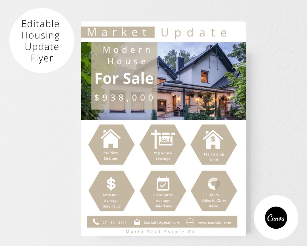 Real Estate Housing Market Update Flyer | Real Estate Marketing ...