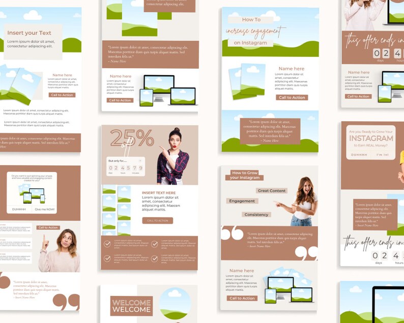 Email Marketing Template Bundle Small Business Marketing - Etsy