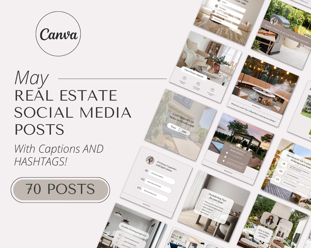 2024 May Real Estate Agent Social Media Post With Captions | Real ...