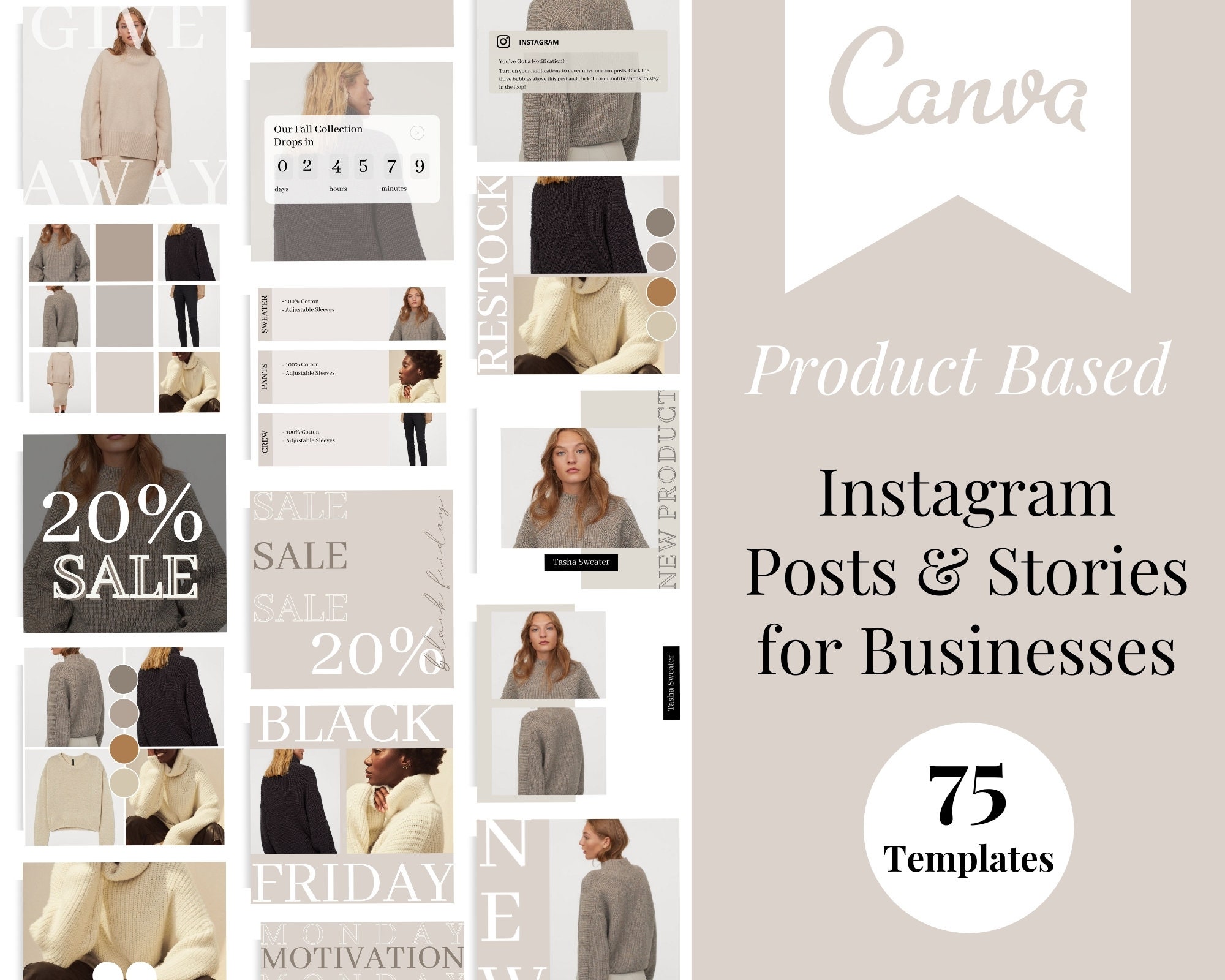 Small Business Instagram Post Templates Business Social | Etsy