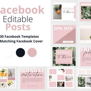Editable Facebook Post Templates | Social Media Content | Social Media ...