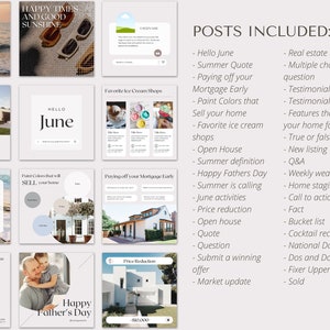 June Real Estate Agent Social Media Posts With Captions | Real Estate ...
