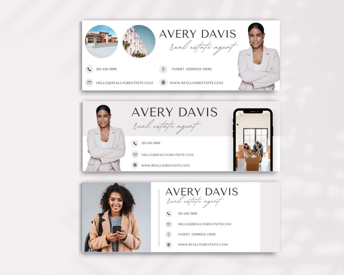 Real Estate Agent Email Signature Template Real Estate - Etsy