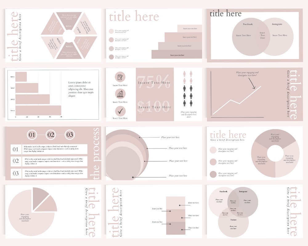 Slide Deck Templates Webinar Templates Slide Presentation | Etsy