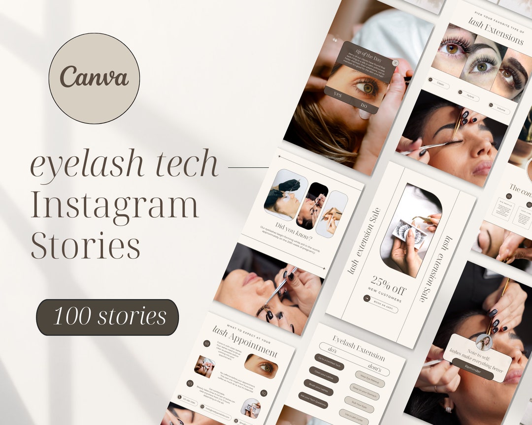 Lash Tech Instagram Stories | Beauty Social Media Posts | Lash ...