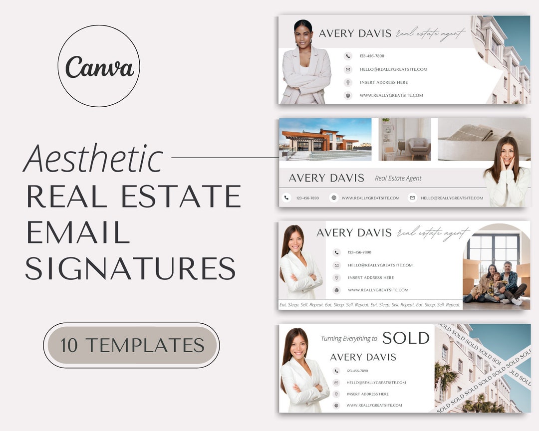 Real Estate Agent Email Signature Template Real Estate Marketing Gmail ...