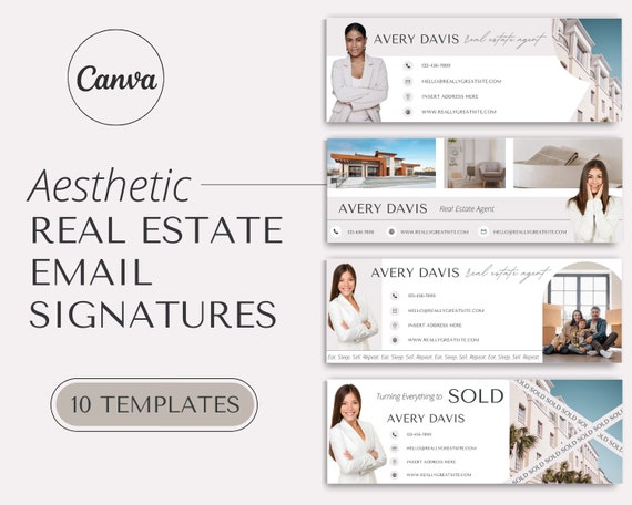 Real Estate Agent Email Signature Template Real Estate | Etsy