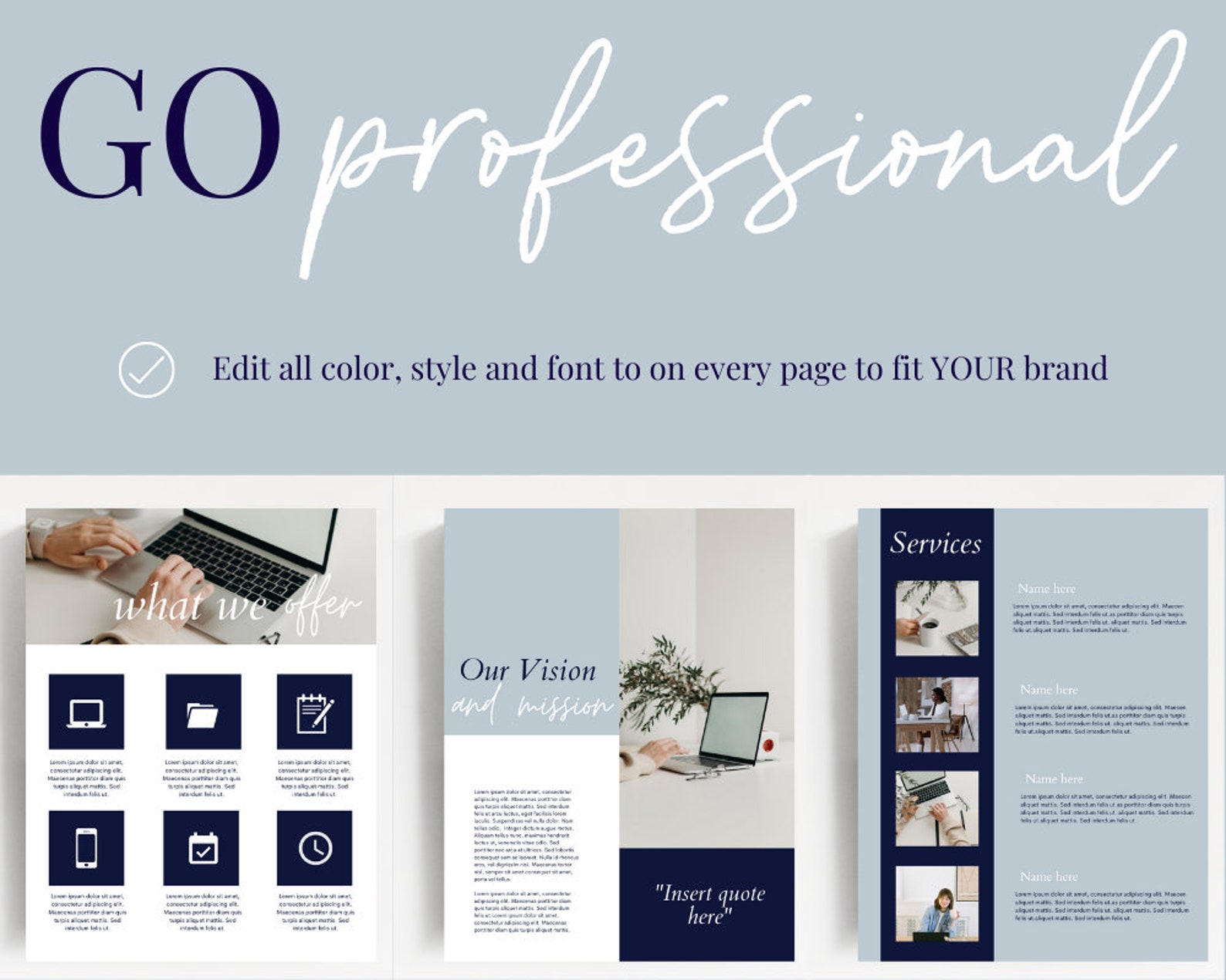 Services and Pricing Packet Template Client Welcome Guide - Etsy