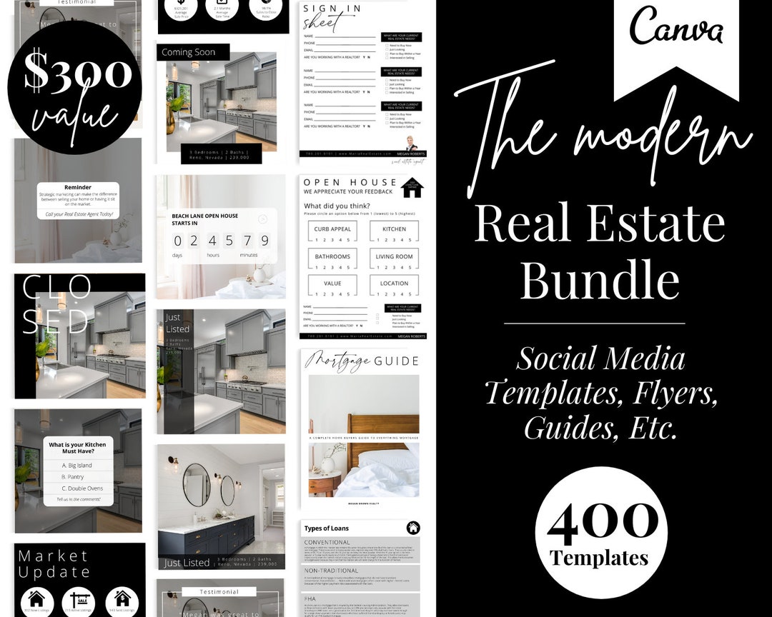 Real Estate Templates Bundle | Realtor Social Media | Realtor Marketing ...