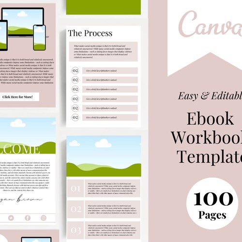 Canva Ebook Template Editable Workbook Template Course - Etsy