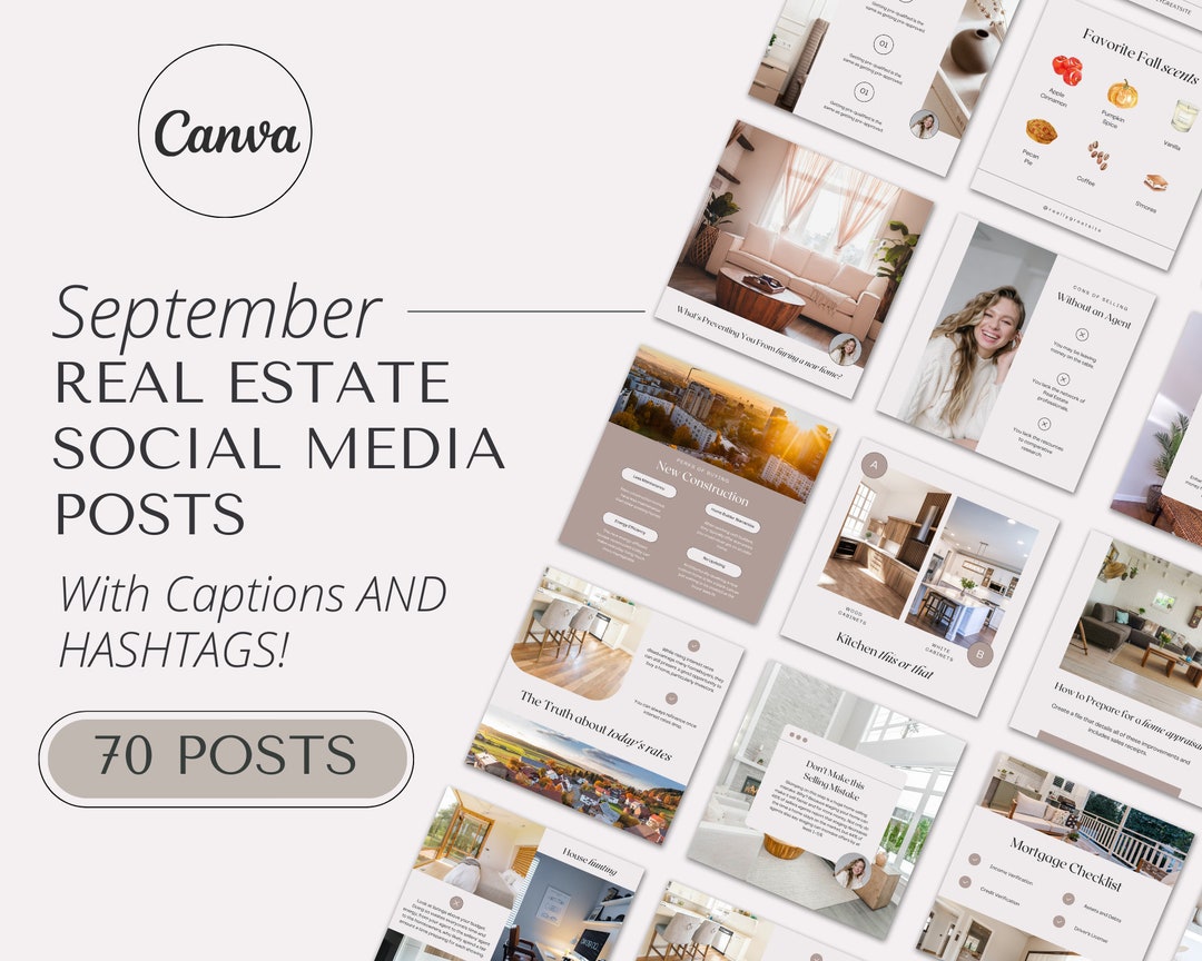 September Real Estate Agent Social Media Posts With Captions | Real ...