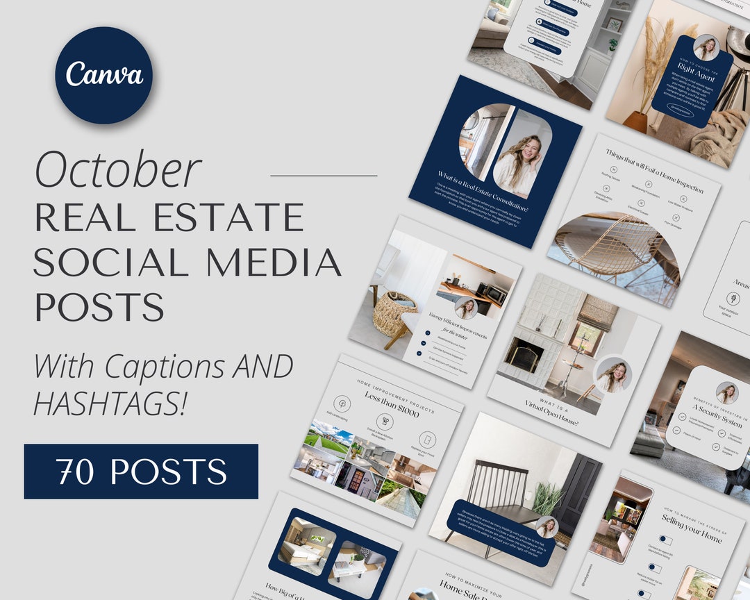 October Real Estate Agent Social Media Posts With Captions | Real ...