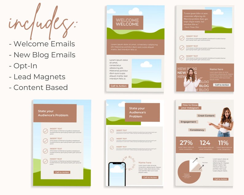 Email Marketing Template Bundle Small Business Marketing - Etsy