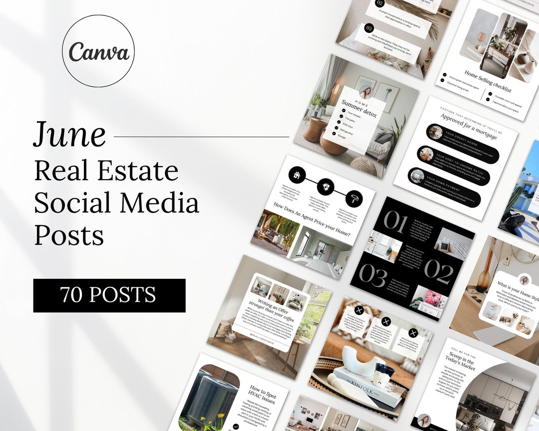 June Real Estate Agent Social Media Posts Real Estate Instagram Posts ...