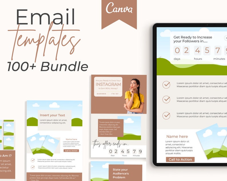 Email Marketing Template Bundle Small Business Marketing - Etsy