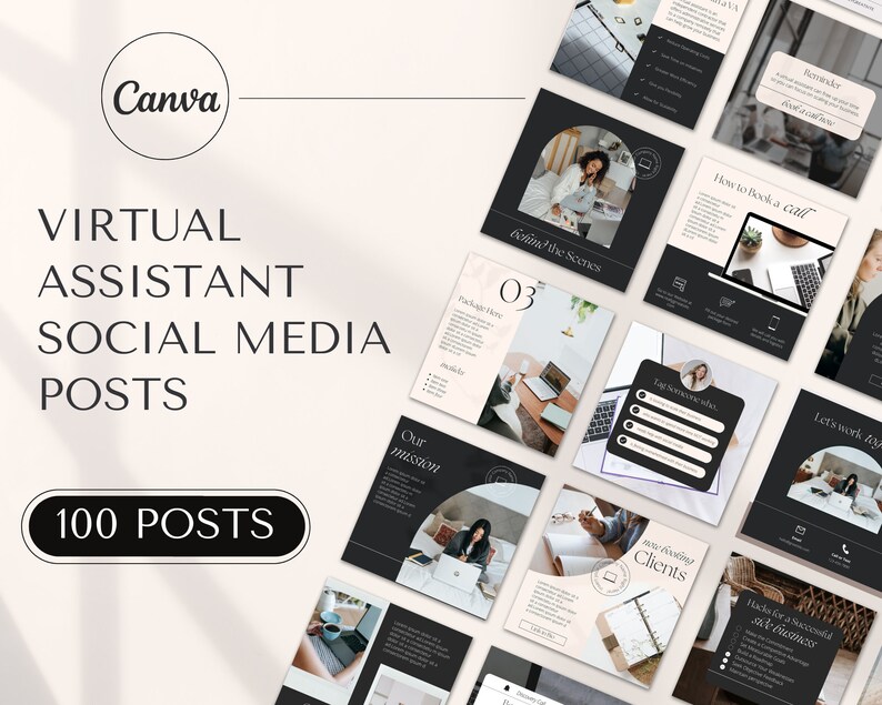 Virtual Assistant Instagram Posts Bundle VA Instagram Posts - Etsy