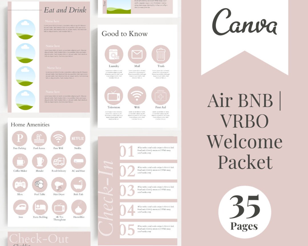 Airbnb Guestbook Template | Airbnb Welcome Book Template | VRBO Welcome ...