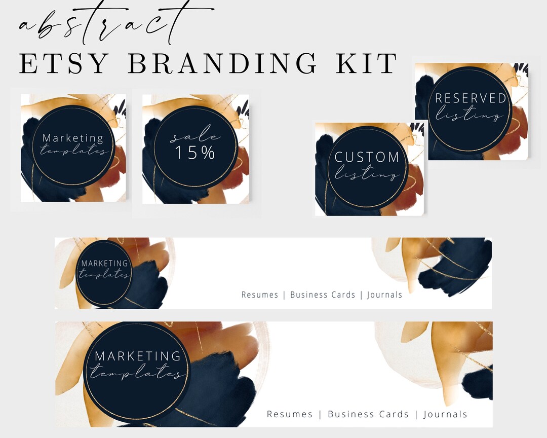 Modern Etsy Shop Graphics Etsy Shop Banner Etsy Branding Kit Etsy Shop ...