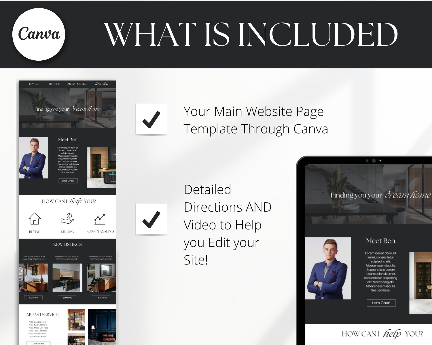 Modern Website for Real Estate Agents Realtor Website Theme - Etsy