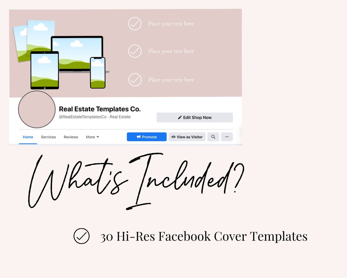 Facebook Cover Templates Editable Facebook Templates | Etsy