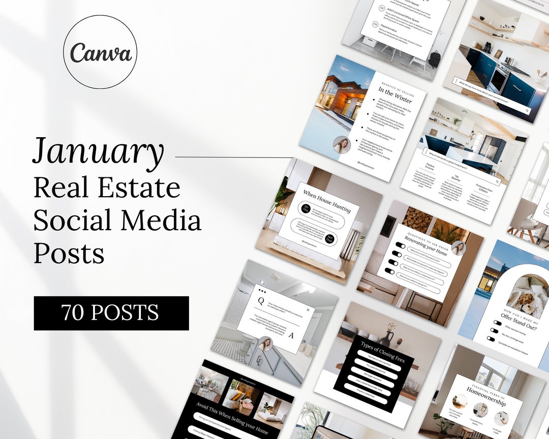 January Real Estate Agent Social Media Post Simplistic | Real Estate ...