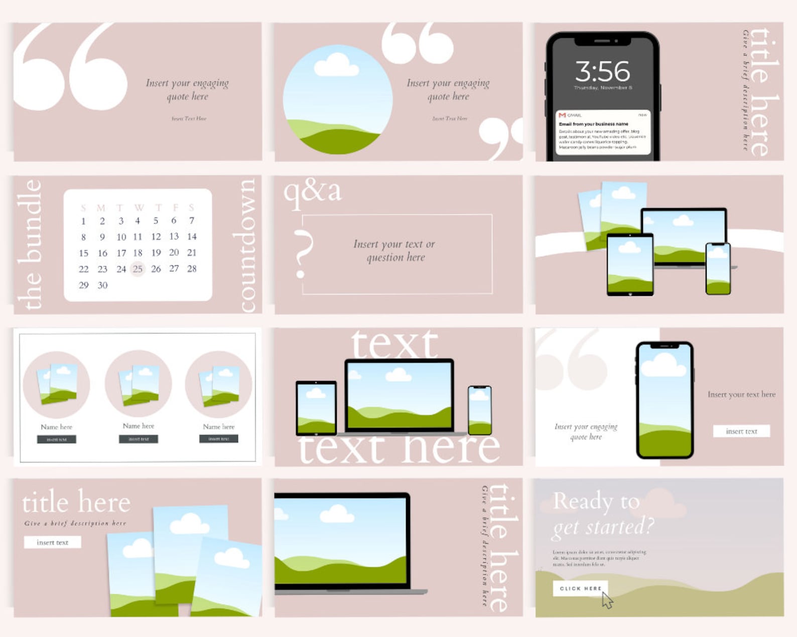 Slide Deck Templates Webinar Templates Slide Presentation | Etsy