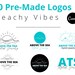Editable Beach Theme Logos, Custom Logo Design, Beach Logo, Pre-made ...