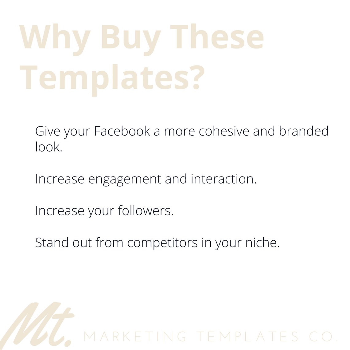 Editable Facebook Post Templates Social Media Content | Etsy