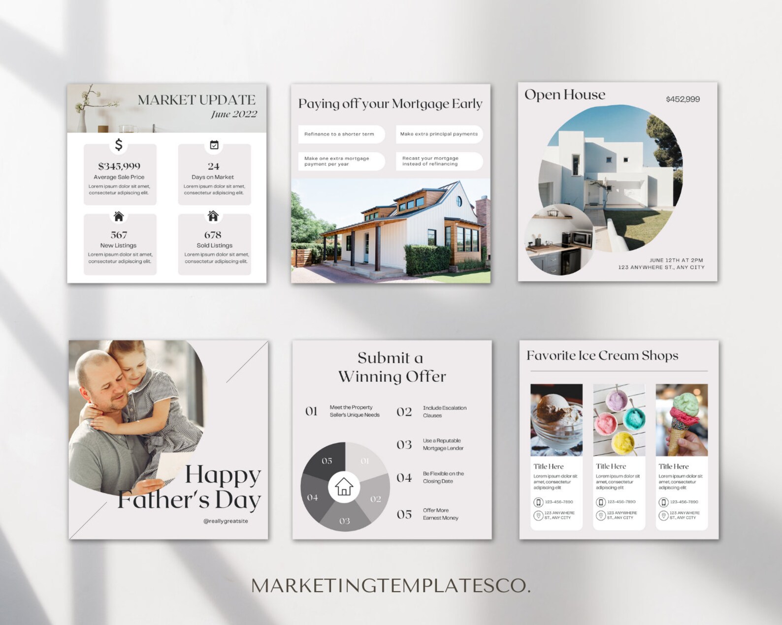 June Real Estate Agent Social Media Posts Real Estate - Etsy