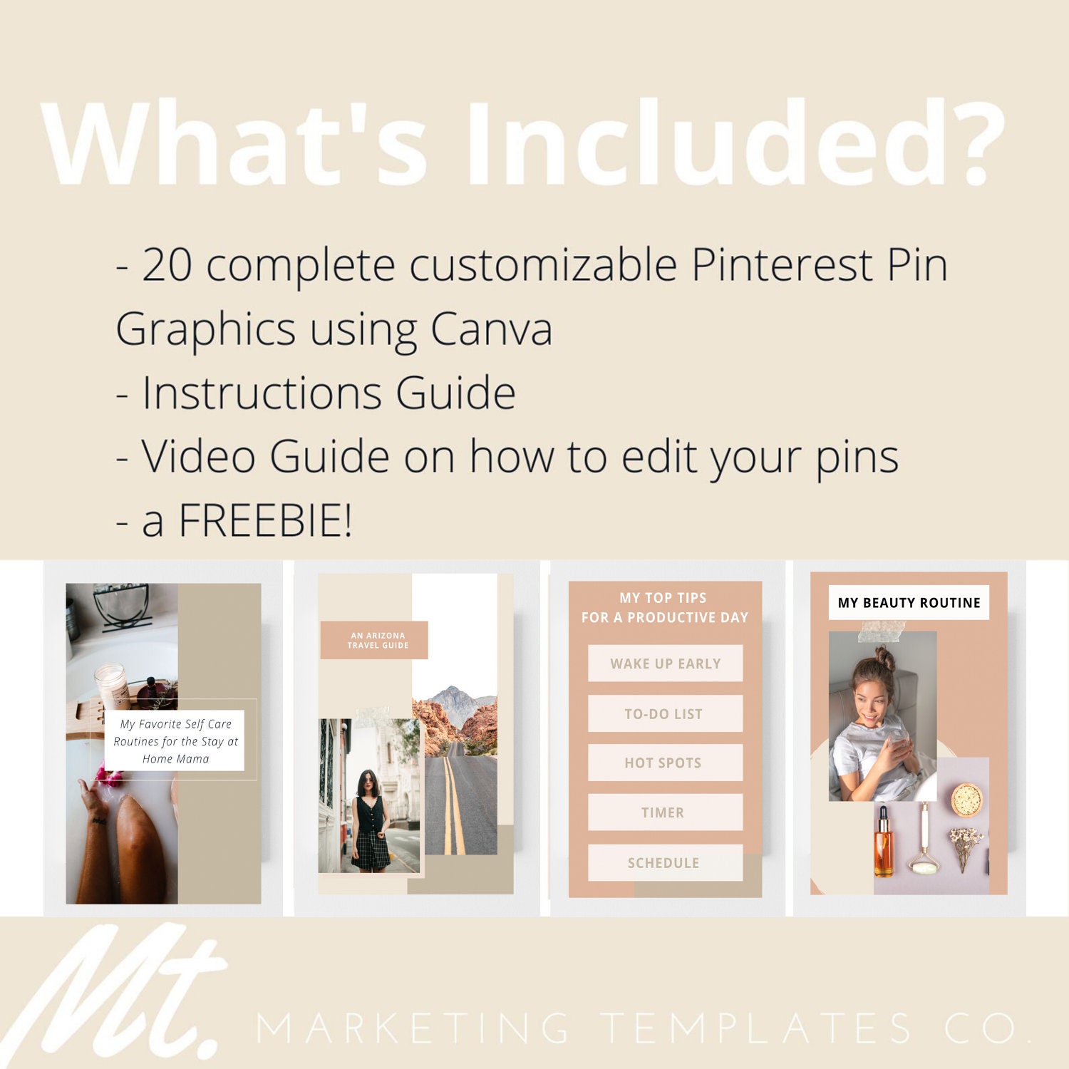 Pinterest Pin Canva Templates Editable Pinterest Pins - Etsy