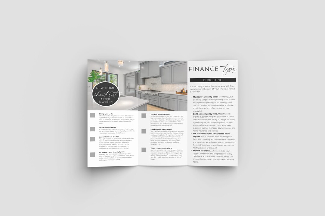 Real Estate Closing Brochure | Editable Realtor Brochure | Real Estate ...