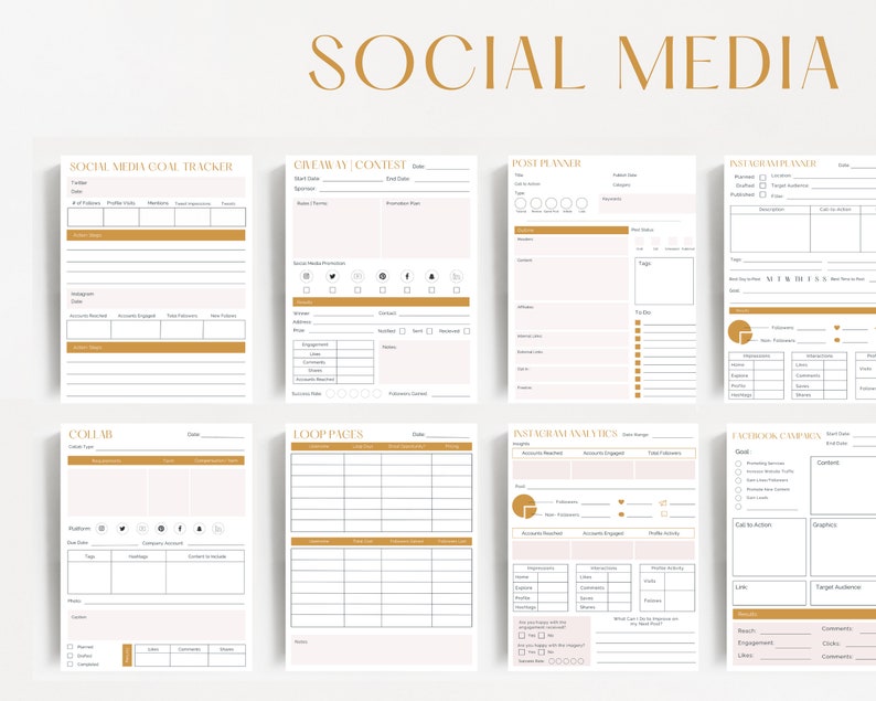 2022 Influencer Marketing Planner Goal Planner Small | Etsy