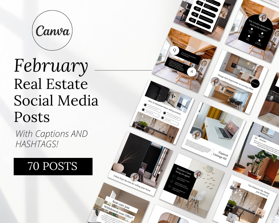 February Real Estate Agent Social Media Posts With Captions Real Estate ...
