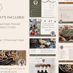 Christmas Real Estate Agent Postcards | Winter Real Estate Marketing ...